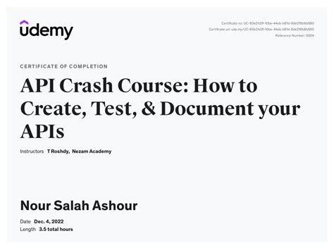 Nour Salah On Linkedin Udemy Course Completion Certificate