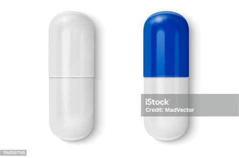 벡터 3d 현실적인 흰색과 파란색 의료 알 약 아이콘 설정 된 근접 촬영 흰색 배경에 고립 알 약의 디자인 서식 파일 그래픽 용 캡슐 모의 광고 의료 및 의료 개념 평면도
