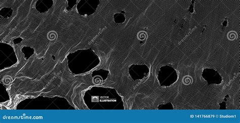 This Spiderweb Has Been Broken Abstract Grid Background With Hole