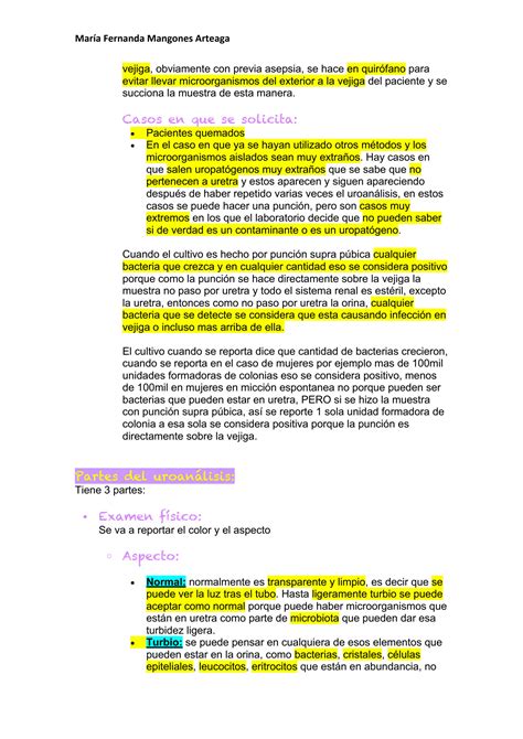 SOLUTION Interpretaci N De Pruebas De Orina De La Funci N Renal
