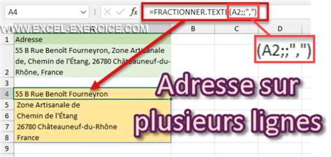 La Fonction Fractionnertexte Dans Excel