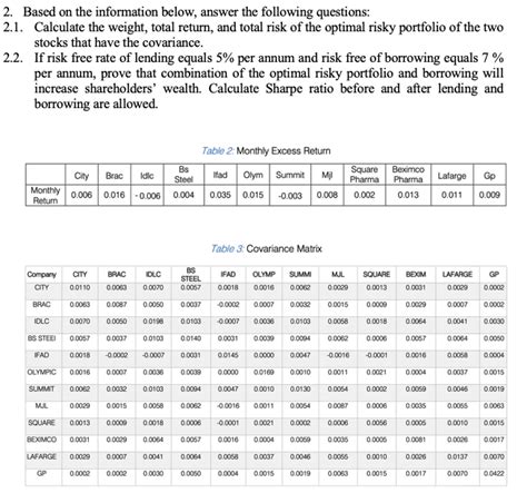 Based On The Information Below Answer The Chegg