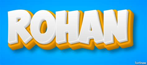 Rohan Text Effect And Logo Design Name