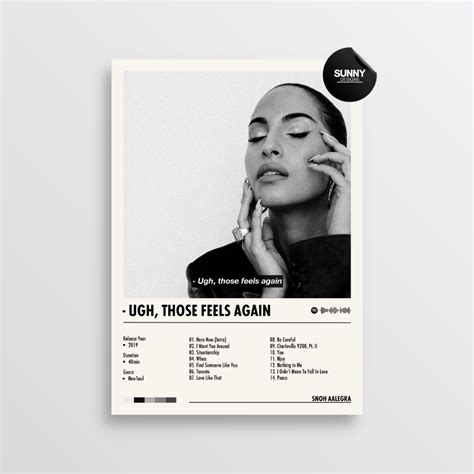 Snoh Aalegra Ugh Those Feels Again Album Cover Poster Sunny