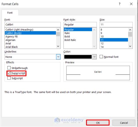 how to display exponents in excel 7 simple methods