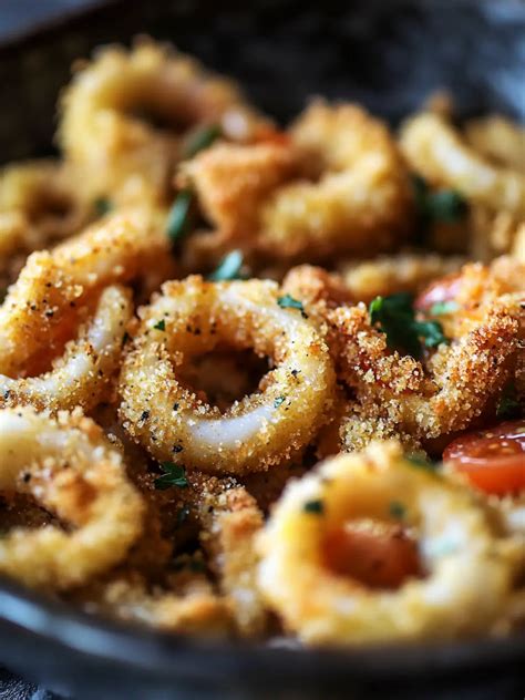 Ultimate Crispy Baked Calamari With Homemade Breadcrumbs