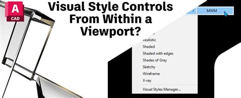 Did You Knowhow To Access Autocad Viewport And Visual Style Controls From Within A Viewport