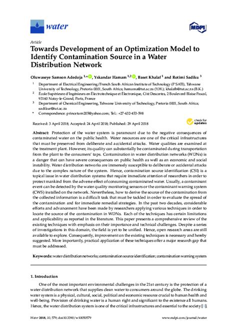 Pdf Towards Development Of An Optimization Model To Identify