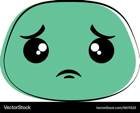 Sad Emoji Face Icon Royalty Free Vector Image Vectorstock