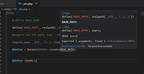 Php Undefined Type Dotenvdotenv Intelephense1009 Stack Overflow