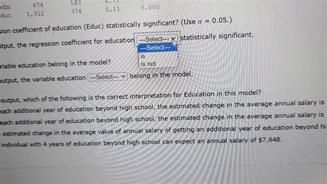 Solved The Following Multiple Regression Printout Can Be