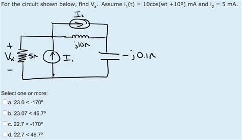 Solved For The Circuit Shown Below Find Vx Assume Il T Chegg