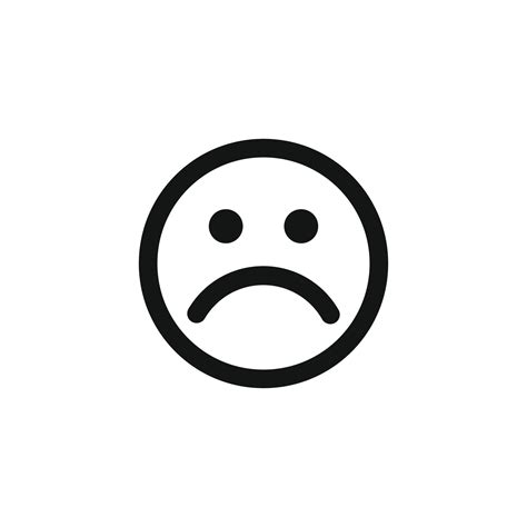 Sad Face Emoticon Icon Vector 13354384 Vector Art At Vecteezy