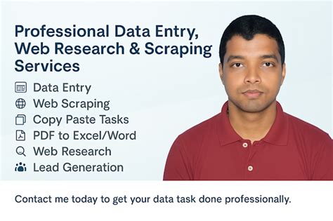 Do Accurate Data Entry Web Research Data Collection And Web Scraping