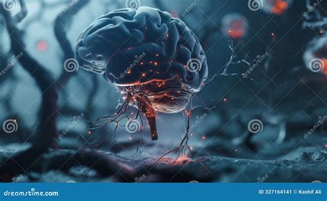 Three Dimensional Model Of The Human Brain Stock Illustration Illustration Of Organ Circle