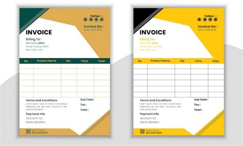 Premium Vector Multiple Invoice Design With Vector Background