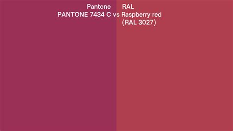 Pantone C Vs RAL Raspberry Red RAL Side By Side Comparison