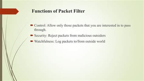 Firewall And Packet Filter New Pptx Computer Networking Computing