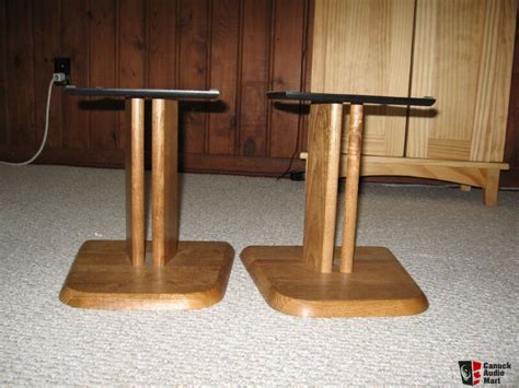 Solid Oak Speaker Stands Sold Photo 162543 Us Audio Mart