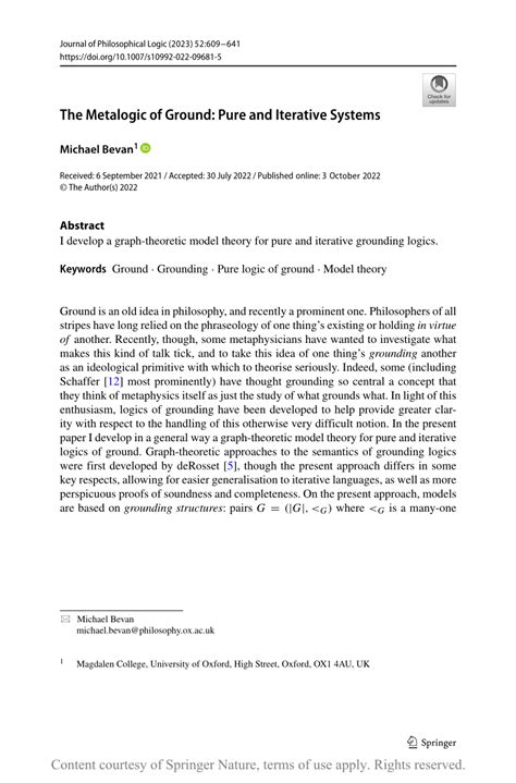 pdf the metalogic of ground pure and iterative systems