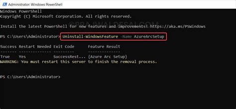 Uninstall Azure Arc Setup Feature From Windows Server 2022