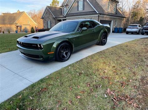 2021 Dodge Challenger Srt Super Stock In F8 Green Dark Green Dodge