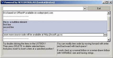 Editable Multi Line ListBox CodeProject