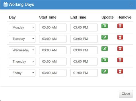 Full Ajax Calendar With Working Days And Business By Abdabughazaleh
