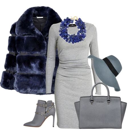 Dark Blue And Grey Combination Outfit