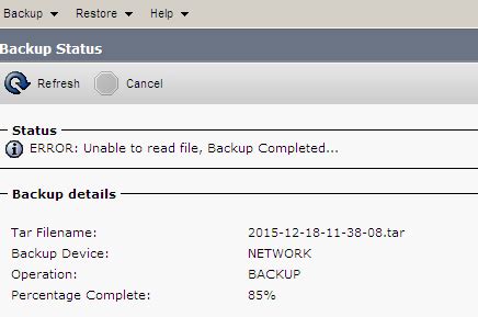 CUIC Backup Error Cisco Community