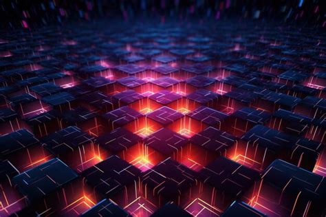 Premium Ai Image Fractal Geometric Matrix