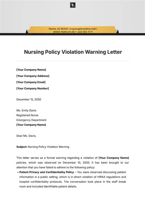 Free Employee Late Warning Letter Template To Edit Online