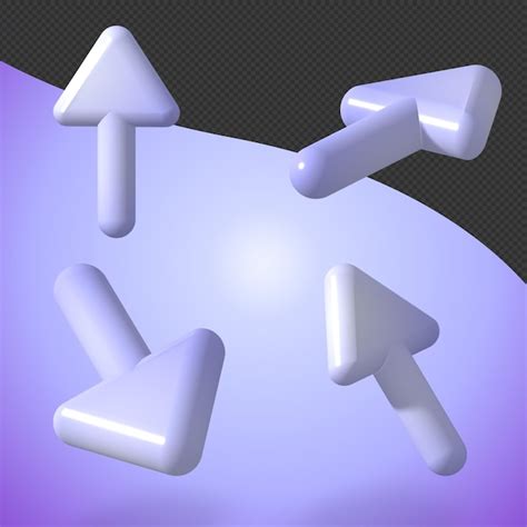 Premium Psd These Are 3d Arrows With A Beautiful Palette Of Colors That Can Be Used In Web