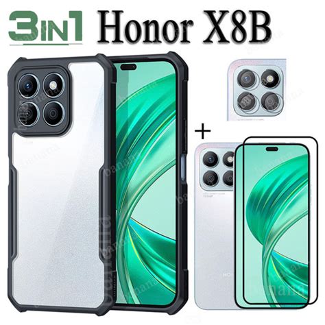 3 In 1 Honor X8b X8a X7a X7b Anti Fall Mobile Phone Case Tempered