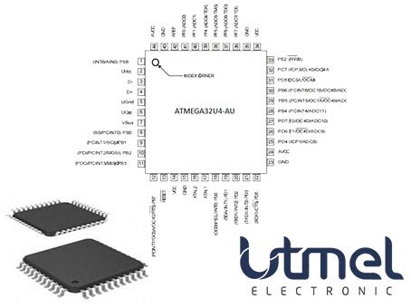 ATMEGA U AU Microcontroller Schematic Pinout And Datasheet