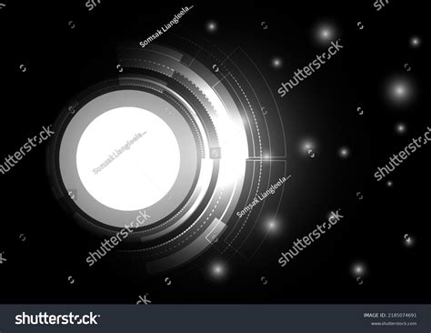 Digital Technology Circle Abstract Background Tech Stock Vector Royalty Free
