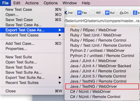 Support For Selenium IDE Export As Java TestNG WebDriver Tiriboy