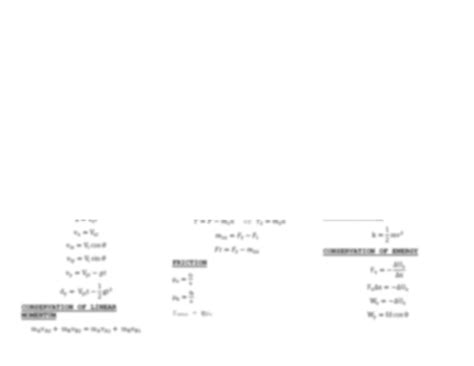 Solution Physics Formulas Updated Studypool