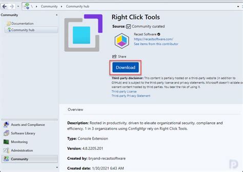 Install Right Click Tools SCCM Console Extension