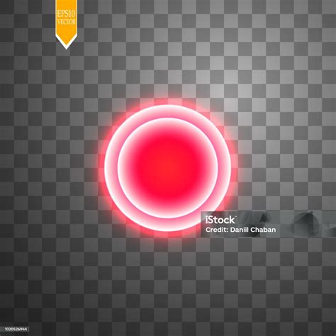 레드 라운드 프레임입니다 빛나는 원 배너 블랙 투명 한 배경에 고립 벡터 일러스트 레이 션 0명에 대한 스톡 벡터 아트 및 기타 이미지 Istock
