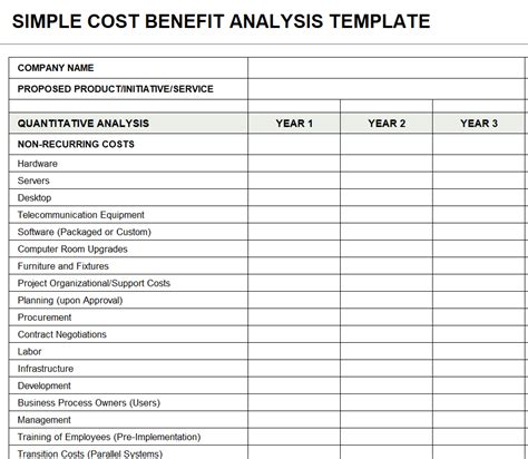 27 Editable Cost Benefit Analysis Templates In Excel Day To Day Email