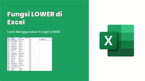 Belajar Excel 77 Fungsi Lower Di Excel — Minarsih Tech