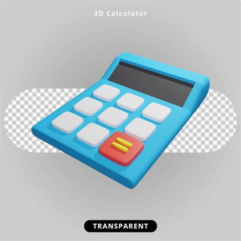 Premium PSD D Rendering Calculator Illustration