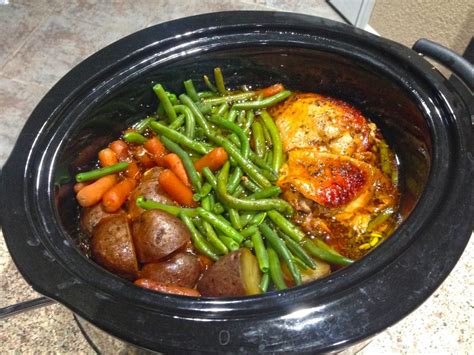 Crock Pot Honey Garlic Chicken With Veggies Nutty Hiker