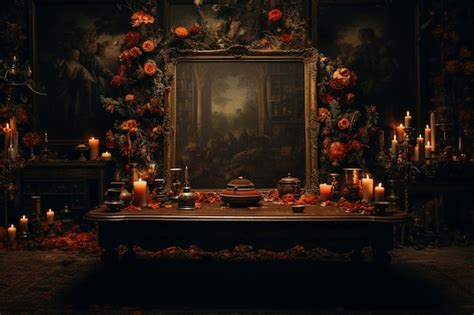 Frame Mockup In A Dark Classic Interior Uhd K Uhd K Premium Ai Generated Image