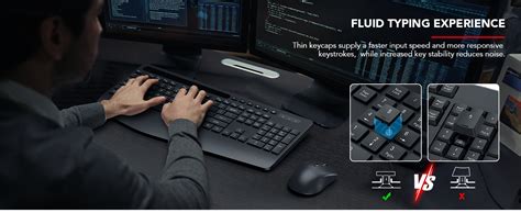 Wireless Keyboard And Mouse Combo Full Sized Ergonomic Keyboard With Wrist Rest