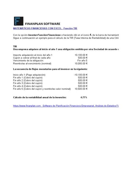 Funciones Excel Tir Pdf Funciones Excel Tir Pdf