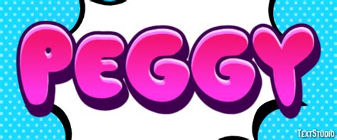Peggy Text Effect And Logo Design Name