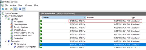 About Wsus Server 2019 Synchronization Information And Package Download Issues Microsoft Qanda