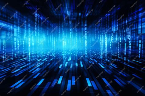 Premium Ai Image Computer Abstract Background Binary Code Blue Colors